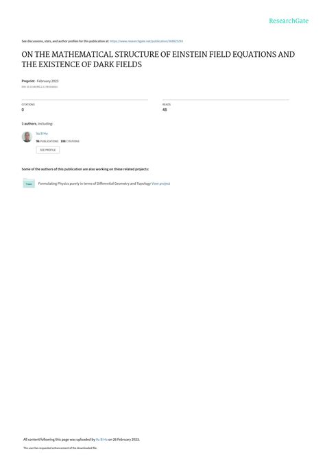 Solution On The Mathematical Structure Of Einstein Field Equations And The Existence Of Dark