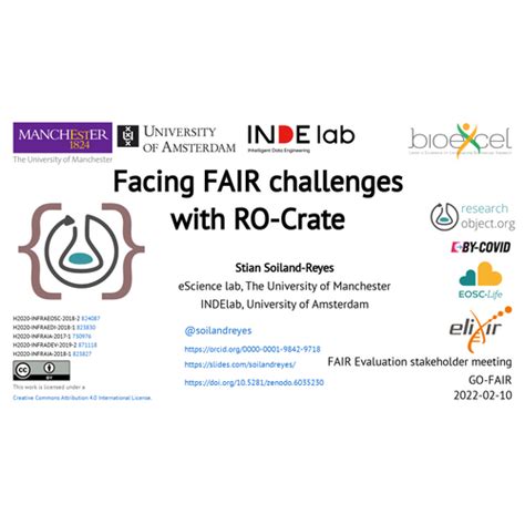 2022 02 10 Facing Fair Challenges With Ro Crate