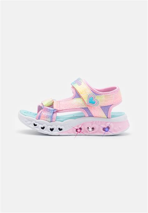 Skechers Flutter Hearts Sandalen Light Pink Multi Coloured Turquoise Zalando Nl