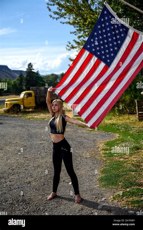 American Flag Country Girl