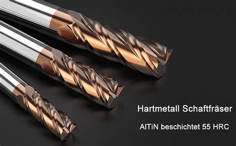Asnomy 8 Delige Vhm Schachtfrees 4 Hardmetalen Groeffrees