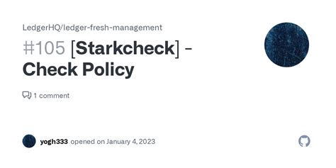 Starkcheck Check Policy Issue Ledgerhq Ledger Fresh