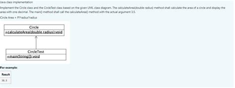 Solved Java Class Implementation Implement The Circle Class
