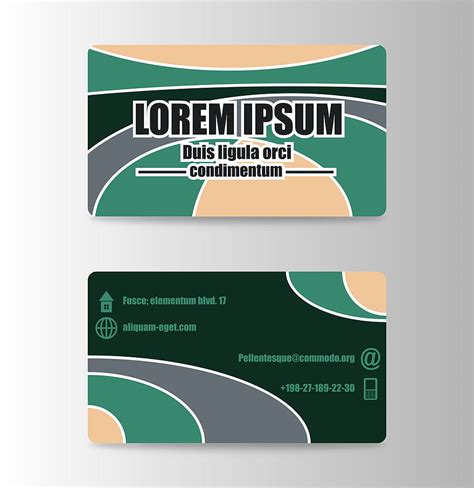 우아한 템플릿 명함 벡터 Eps Ai Uidownload