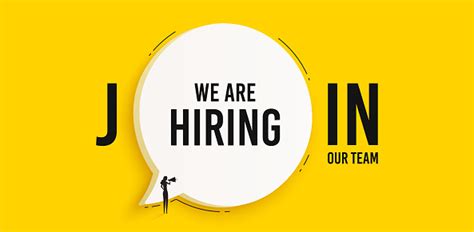 우리는 고용하고 있으며 팀 배너에 가입합니다 확성기를 들고 있는 사업가와 함께 채용 작업 백그라운드 벡터 객실 있음에 대한 스톡 벡터 아트 및 기타 이미지 Istock