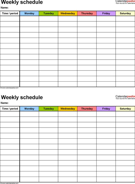 Excel Spreadsheet Scheduling Employees Regarding Free Weekly Schedule