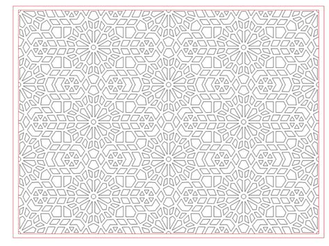 CNC Jali Design DXF Vector File Free Download A001069