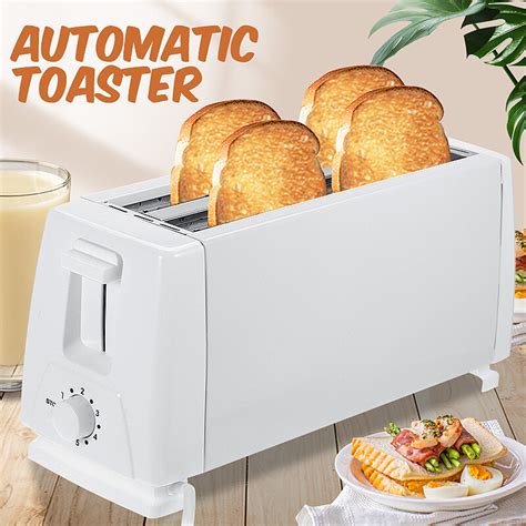 1150วัตต์เครื่องปิ้งขนมปังอัตโนมัติ6เกียร์ความร้อนอย่างรวดเร็วขนมปังเครื่องปิ้งขนมปัง220โวลต์4