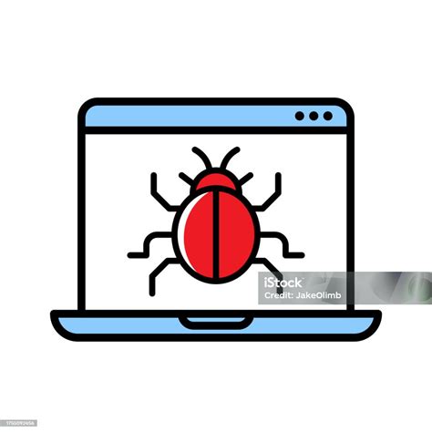 Computer Bug Icon Line Art Stock Illustration Download Image Now Computer Virus Alertness