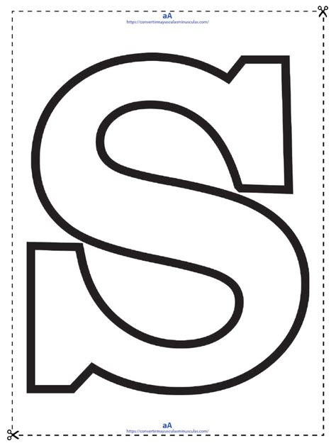 Letra S Mayuscula Para Imprimir Estilo Clasico Pdf