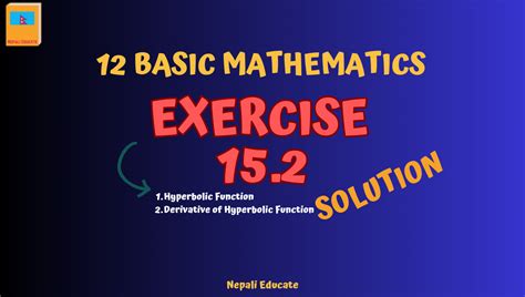 Derivatives Exercise 152 Class 12 Basic Mathematics Solution Neb Updated Nepali Educate