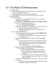 The Role Of Chromosomes In Sexual Differentiation Understanding Course Hero