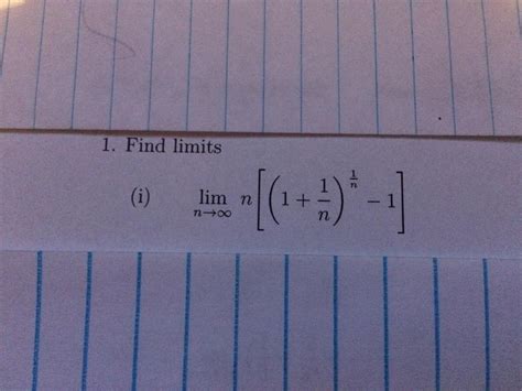 solved find limits i lim x tends to infinity n