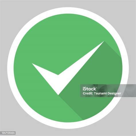 확인 표시 진드기 표시 수락 승인 예 올바른 올바른 올바른 선택 작업 완료 투표 녹색 벡터 마크 기호 흰색 스트로크 및 그림자 디자인 격리된 아이콘입니다 플랫 스타일 벡터