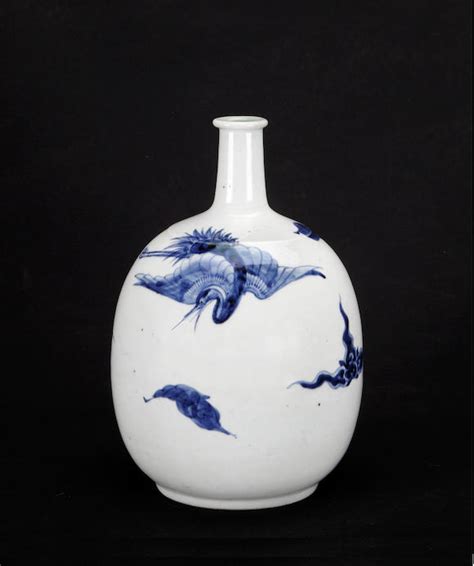 Bonhams An Early 18th Century Arita Blue And White Bottle Flask