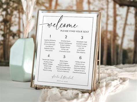 Small Wedding Seating Chart Sign Please Find Your Seat Signage