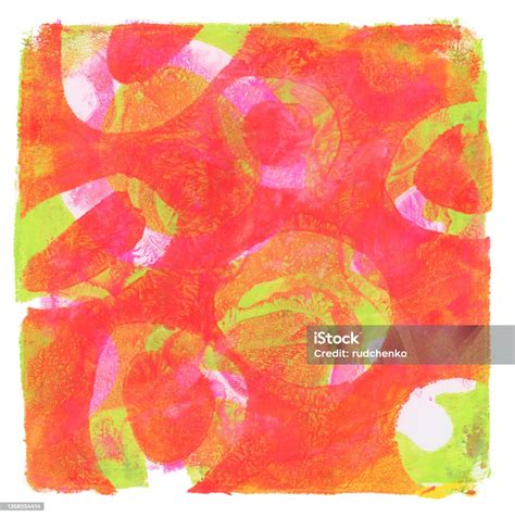 아트 추상색 아크릴과 수채화 사각형 모노타입 도면 그림 젤 인쇄 플레이트 캔버스 얼룩 텍스처 배경 흰색으로 격리됩니다 페인트에 대한 스톡 사진 및 기타 이미지 Istock