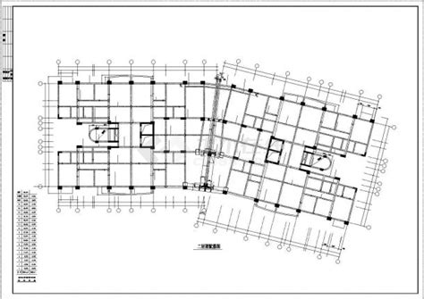 某地区花园框架结构设计cad施工图框架结构土木在线