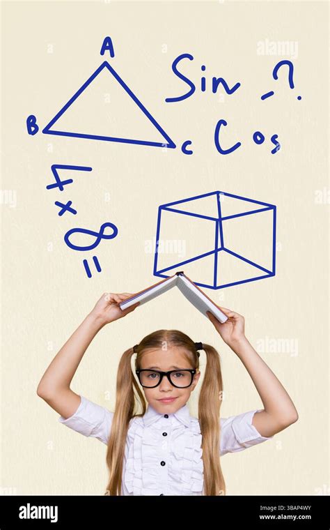 Sketch Contemporary Photo Collage Of Minded Schoolgirl Hold Notepad