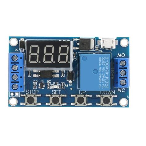 V Relay Module Switch Trigger Time Delay Circuit Timer Cycle Adjustable With Adaptor