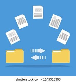 File Transfer Between Folders Copy Files Stock Vector Royalty Free 1145315303 Shutterstock