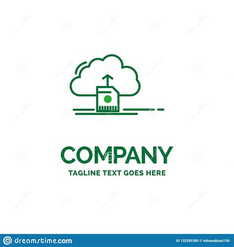 Cloud Upload Save Data Computing Flat Business Logo Template Stock