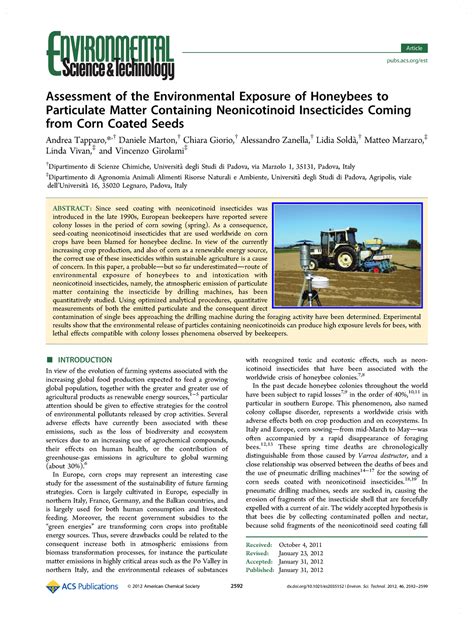 Tapparo Assessment Environmental Exposure Honeybees 2012 1