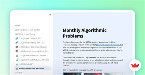 Monthly Algorithmic Problems