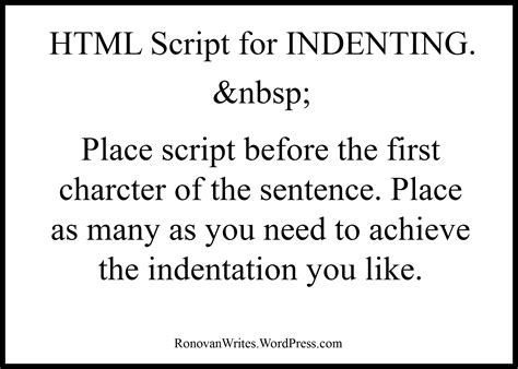 HOW TO Indent In Your Blog Posts Ronovanwrites