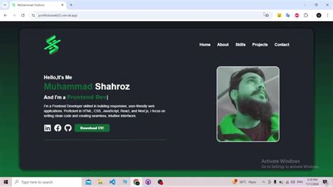 Muhammad Shahroz On Linkedin Portfolio Webdevelopment Nextjs