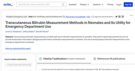 Transcutaneous Bilirubin Measurement Methods In Neonates And Its Utility For Emergency