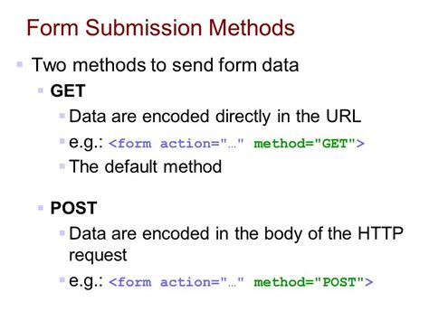 what is the default method for form submission