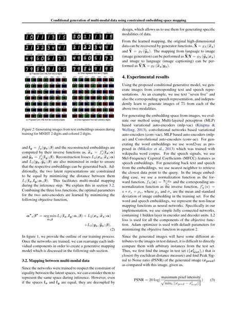 conditional generation of multi modal data using constrained embedding space mapping deepai