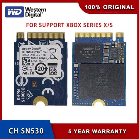 SSD SN530 WD CH ดจตอลตะวนตกของแท1TB 512GB M 2 PCIE 4 0X2 2230โซลดสเตทไดรฟสำหรบรองรบ Xbox