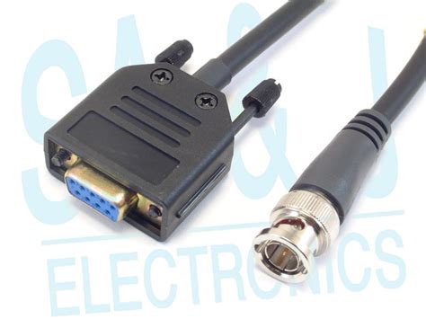 Saandj Db9 Female To Bnc Plug Cable For Iktu40a Ccu To Optex Db9f Bp Xx