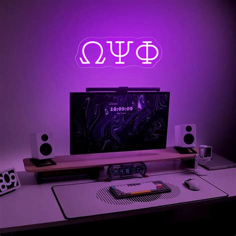 Omega Psi Phi Neon Sign Greek Letters Neon Sign Custom Fraternity