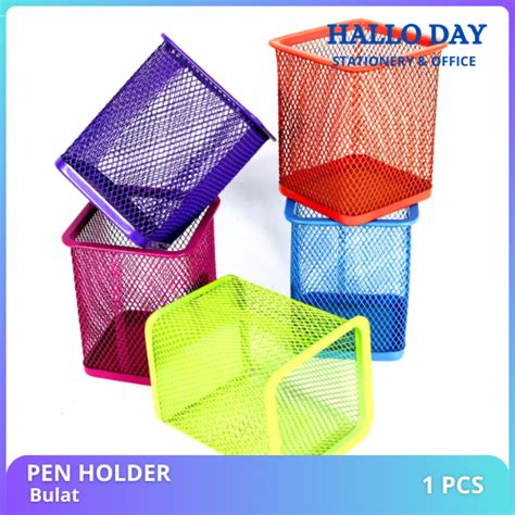 Jual Hd Tempat Pena Tempat Alat Tulis Jaring Besi Persegi Deks Set Alat