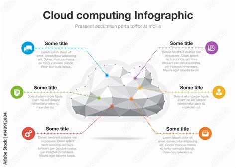 Vector Infographic Cloud Computing Template Stock Vector Adobe Stock