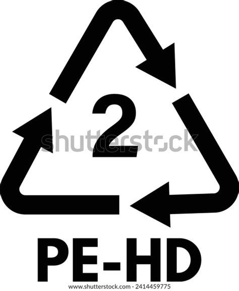 Plastic Recycling Symbol Pehd 2 Isolated Stock Vector Royalty Free 2414459775 Shutterstock