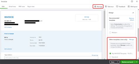 How Do I Customize Invoice Template After Update