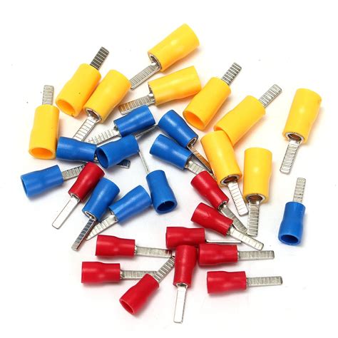 10 25pcs Flat Blade Wire Crimp Terminal Insulated Electrical Connector