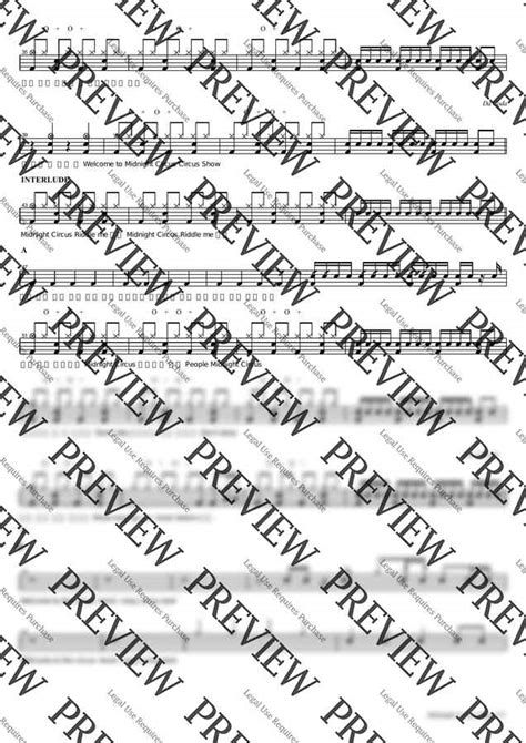 악보 써니힐 Midnight Circus By 카피드럼