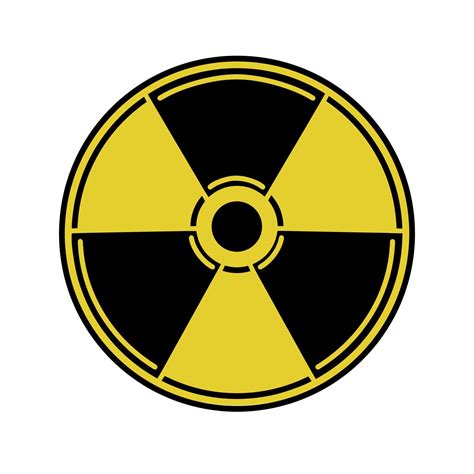 Radioactive Contamination Vector Icon Trefoil Sign On A Yellow Circle