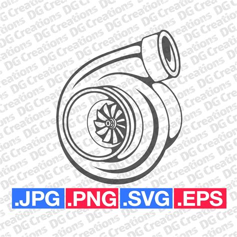 Turbocharger Turbo Svg Clip Art Graphic Art Instant Download