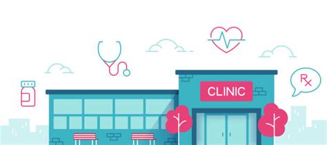 Medical Clinic Clip Art Cartoon Icon Of Hospital Clinic Healthcare