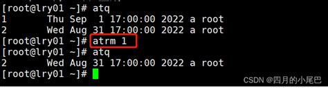 linux12 crontab 定时任务 at 一次性任务 crontab一次性任务 四月的小尾巴的博客 csdn博客