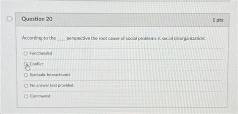 Question 20 According To The O Functionalist Conflict