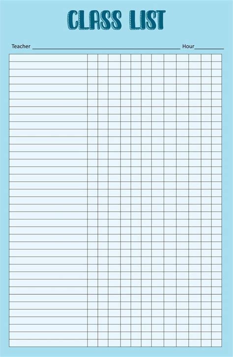 Attendance Tracker Attendance Sheet Attendance Log Attendance Chart