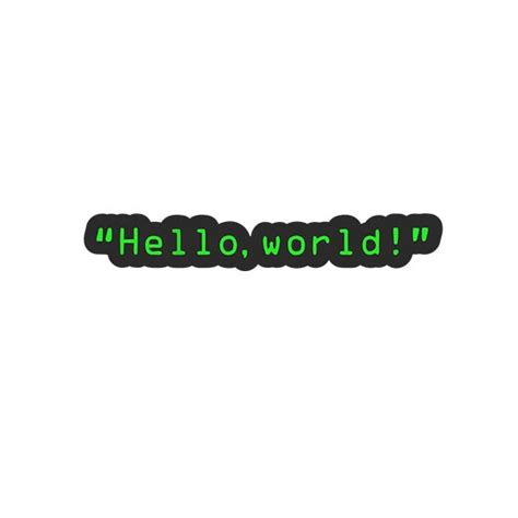 Hello World Sticker For Laptops Cars And Bikes Buy In India
