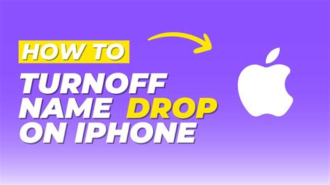 How To Turn Off Name Drop On Iphone YouTube